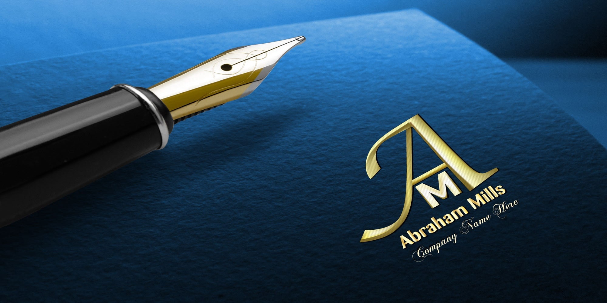 Instant Download DIY Premade Initial Name Logo, Initial Gold A and M ...