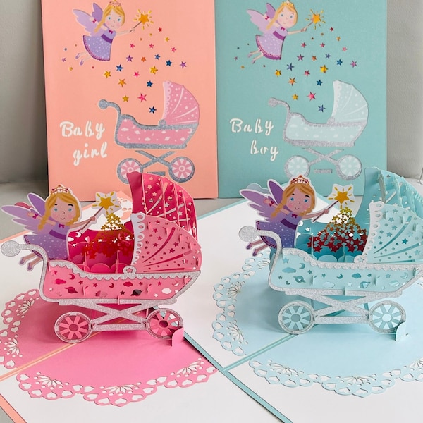 New Baby Pop up Card - Etsy UK