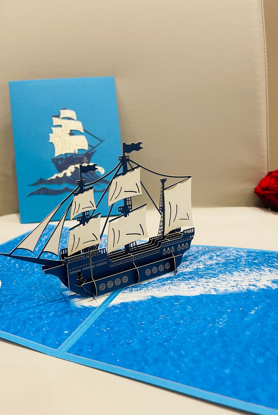 Ship on Sea - Pop up 3D Card Special Occasion Hobby Fun Birthday - Etsy UK