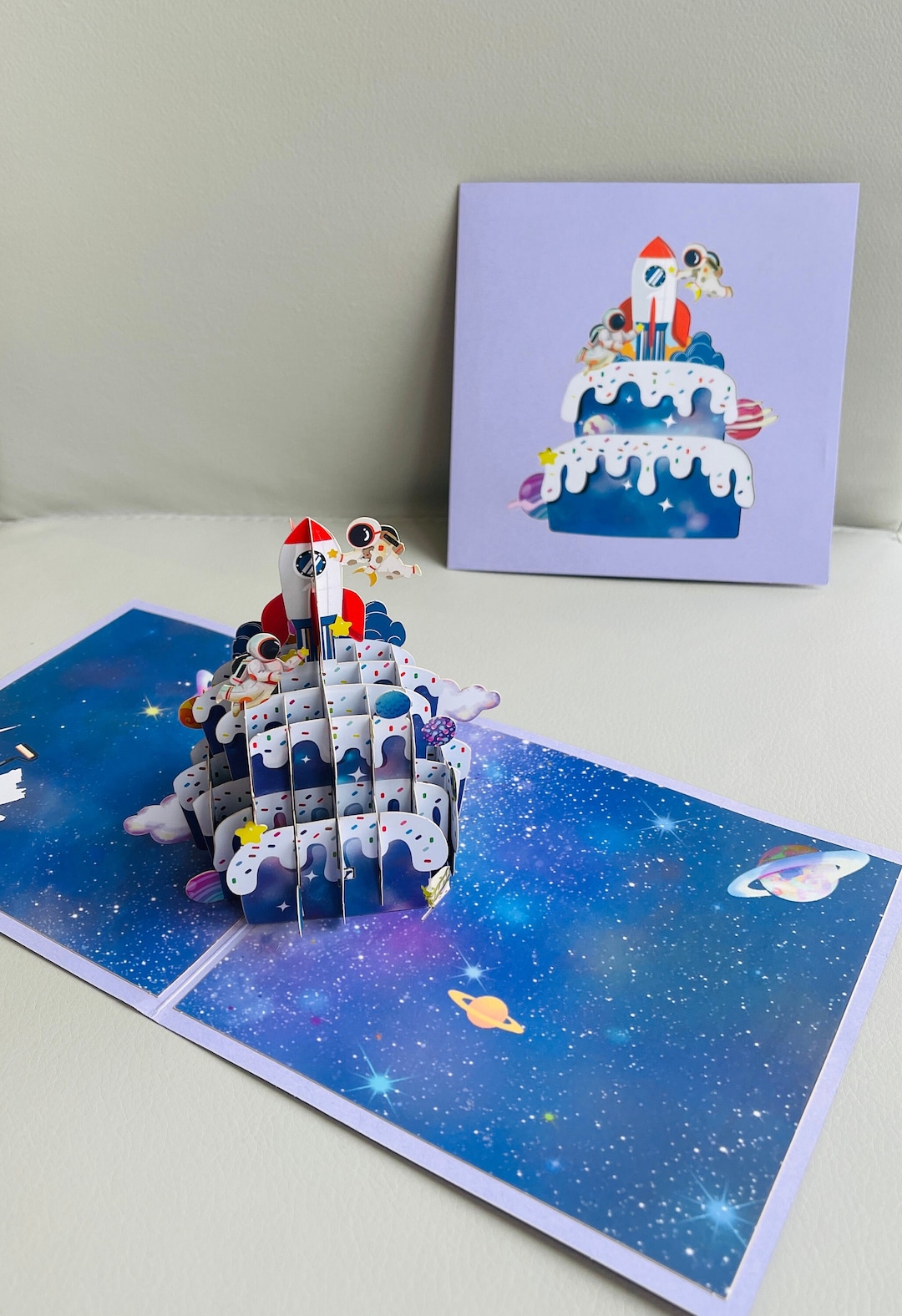 Rocket Space on Cake - Pop up 3D Card Special Occasion Hobby Fun ...