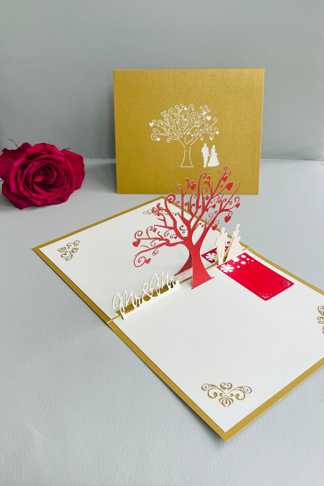 Wedding Mr&mrs Pop up 3D Card Anniversary Engagement Special - Etsy