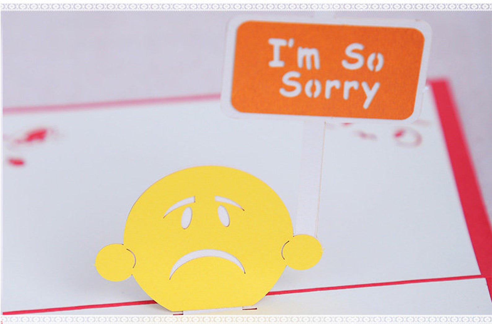 Sorry Pop up 3D Card Special Occasions - Etsy