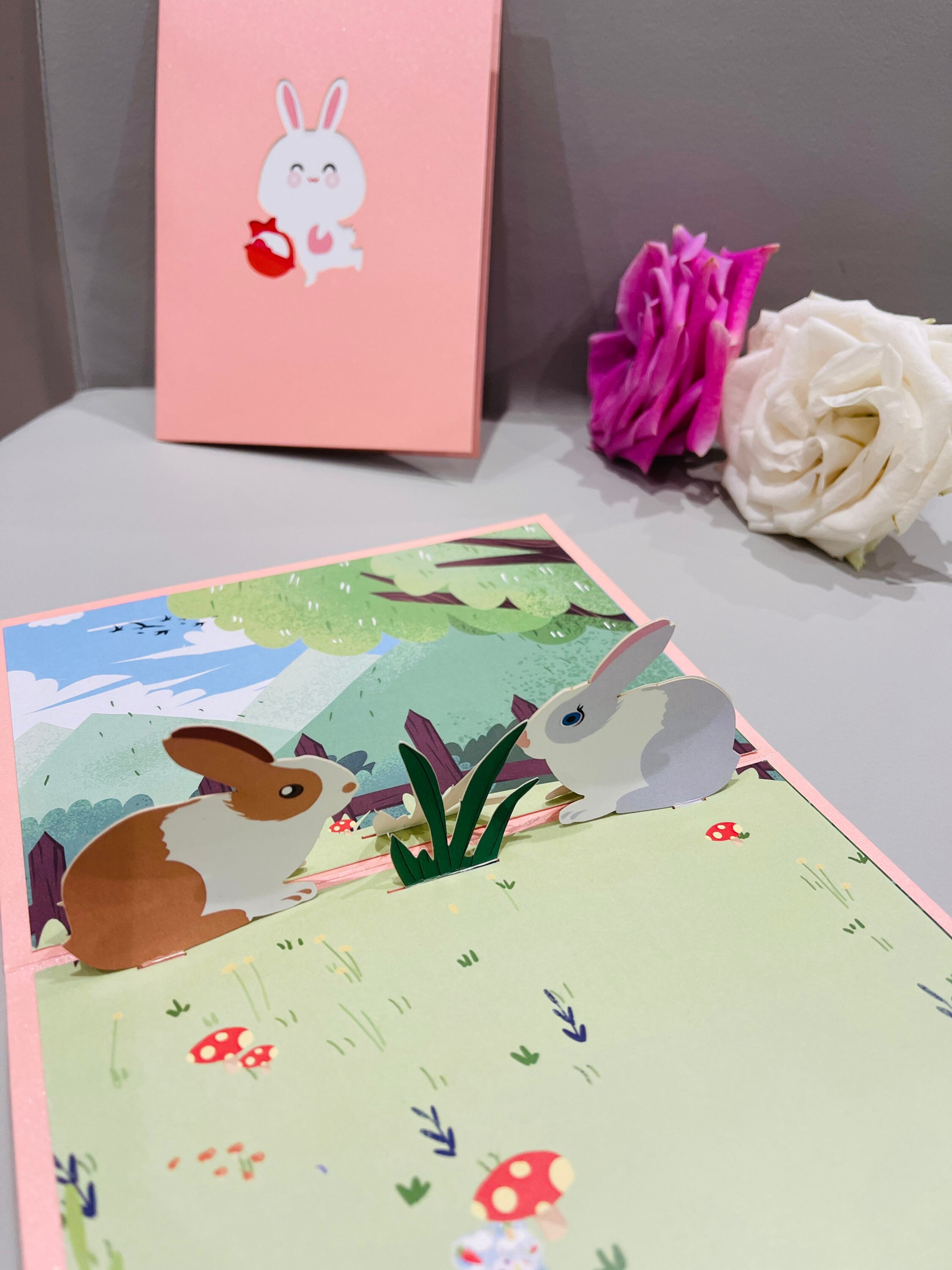 Bunny Rabbit - Pop up 3D Card Birthday Fun Special Occasion - Etsy UK