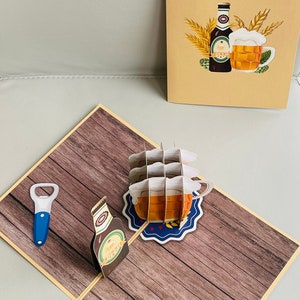 Beer - Pop up 3D Card Birthday Fathers Day Love Hobby - Etsy UK