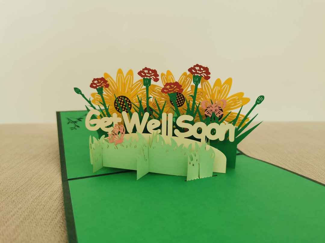 Get Well Soon - Pop up 3D Card Special Occasions - Etsy UK