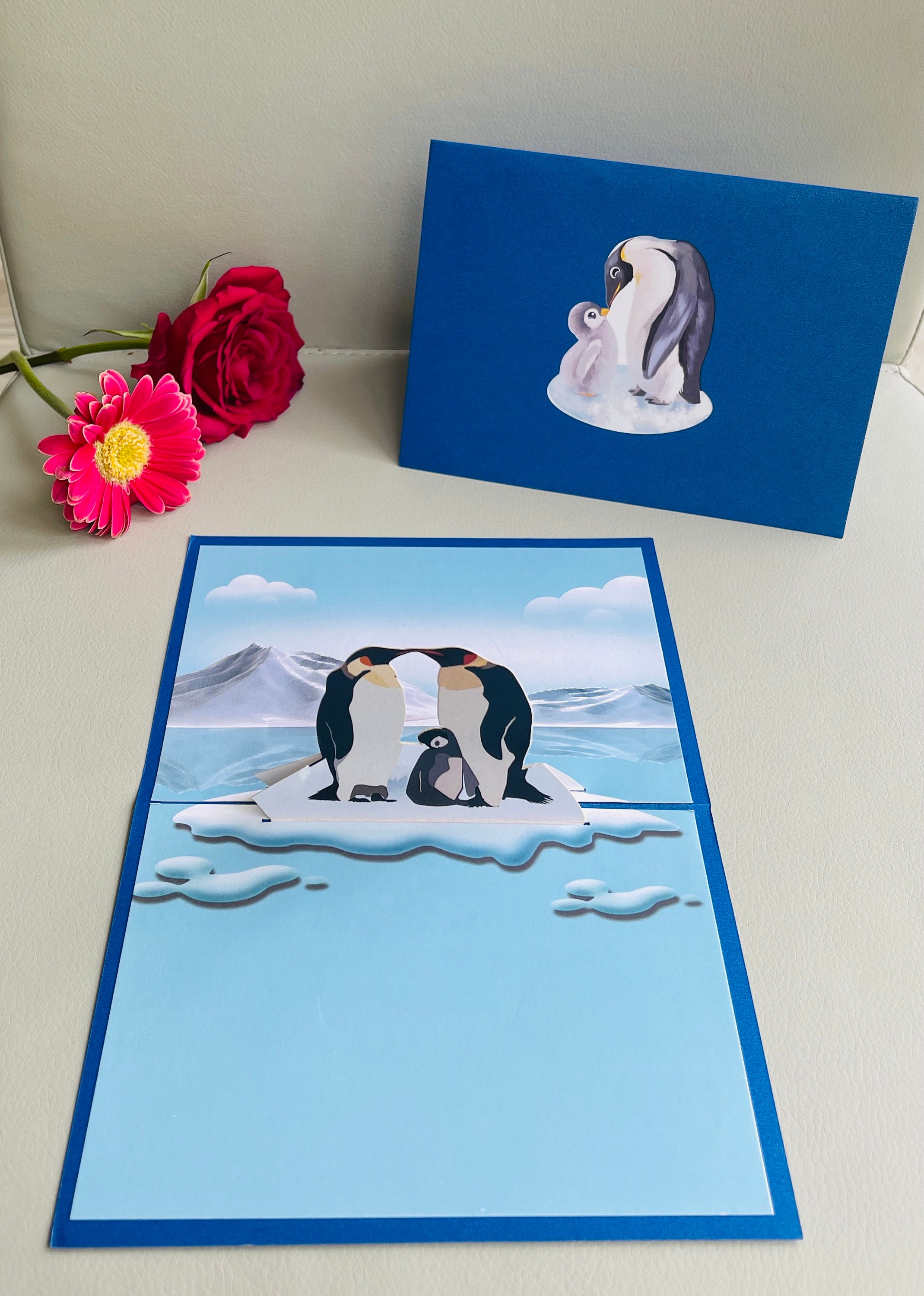 Penguin Pop up 3D Card Birthday Fun Special Occasion - Etsy UK