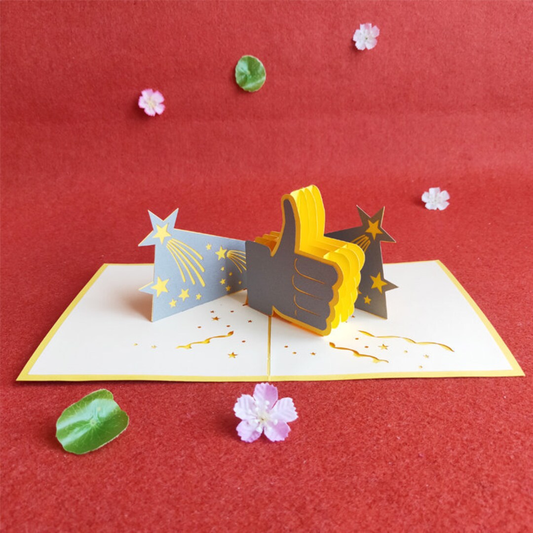 Thumb up Well Done Pop up 3D Card Special Occasion Fun - Etsy