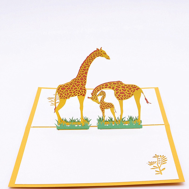 Giraffe Pop up 3D Card Birthday Fun Special Occasion - Etsy