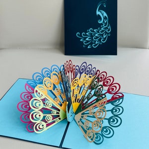 Peacock - Pop up 3D Card Special Occasion Birthday - Etsy