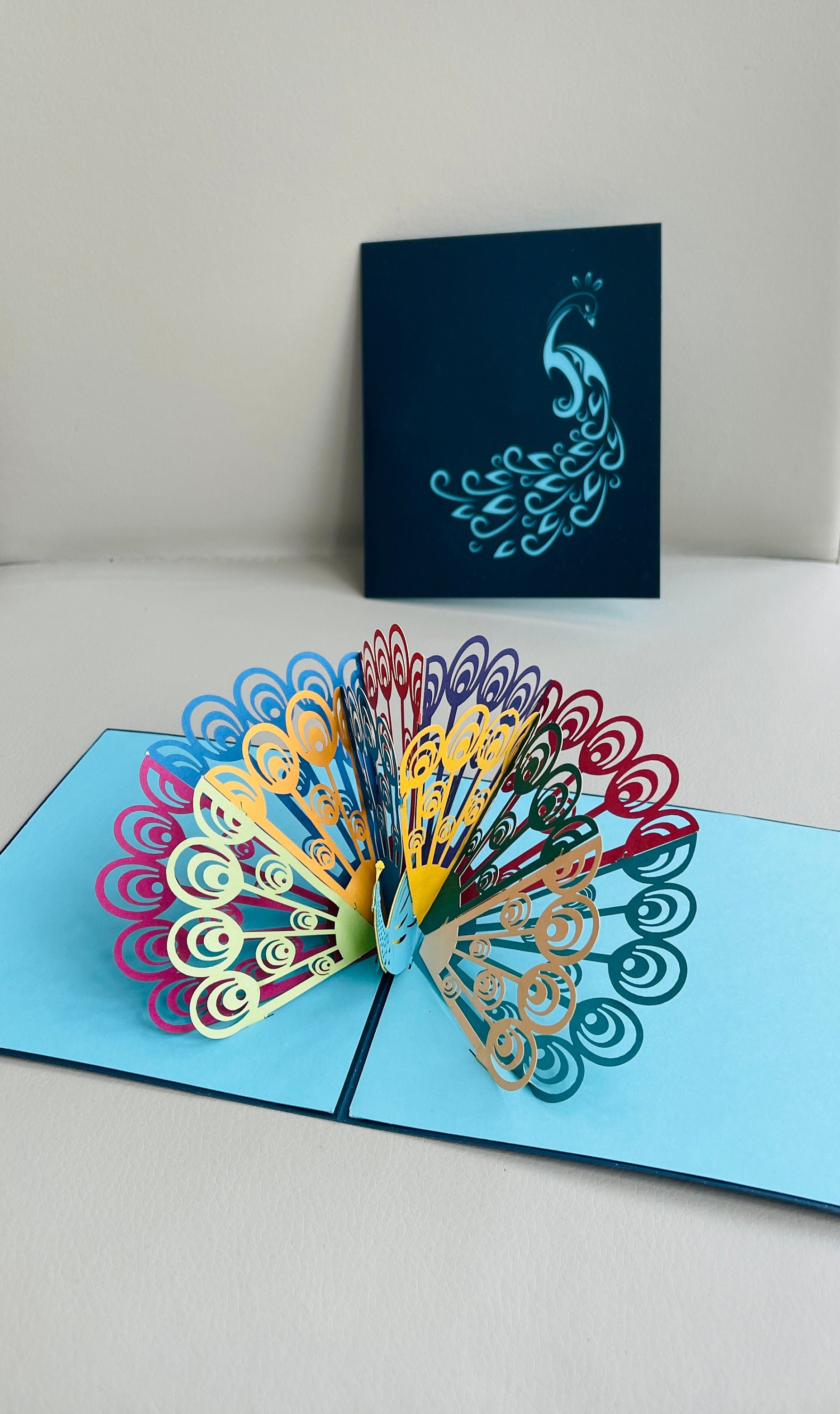Peacock - Pop up 3D Card Special Occasion Birthday - Etsy