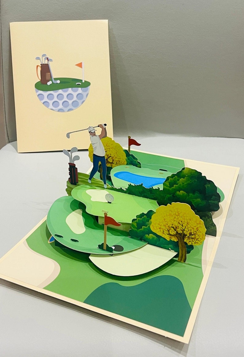 Golf - Pop up 3D Card Special Occasion Hobby Fun Birthday - Etsy UK
