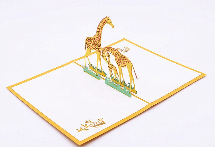 Giraffe Pop up 3D Card Birthday Fun Special Occasion - Etsy