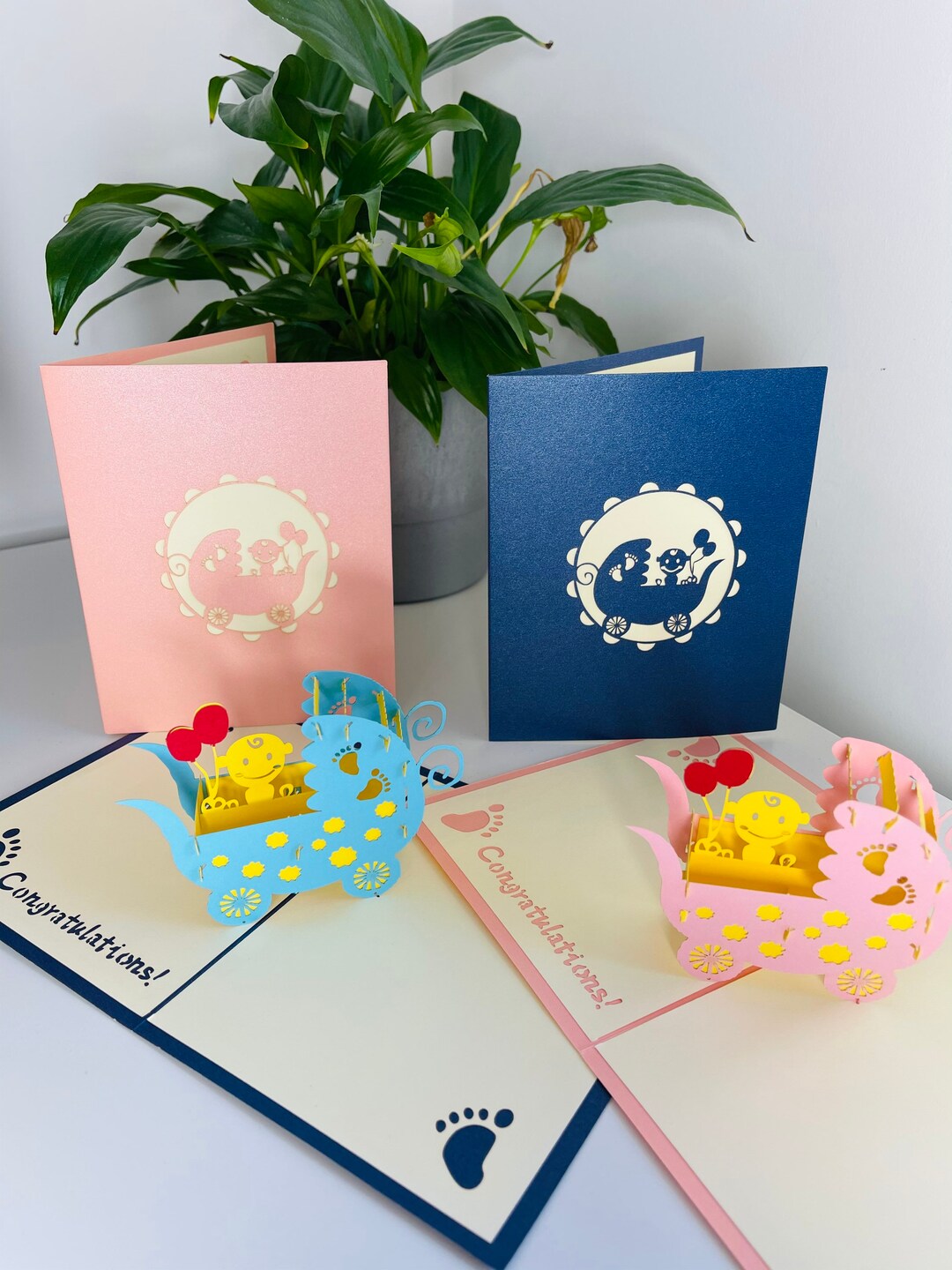 New Born Baby Girl Baby Boy Pop up 3D Card Special Occasions - Etsy