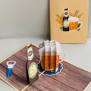 Beer - Pop up 3D Card Birthday Fathers Day Love Hobby - Etsy UK