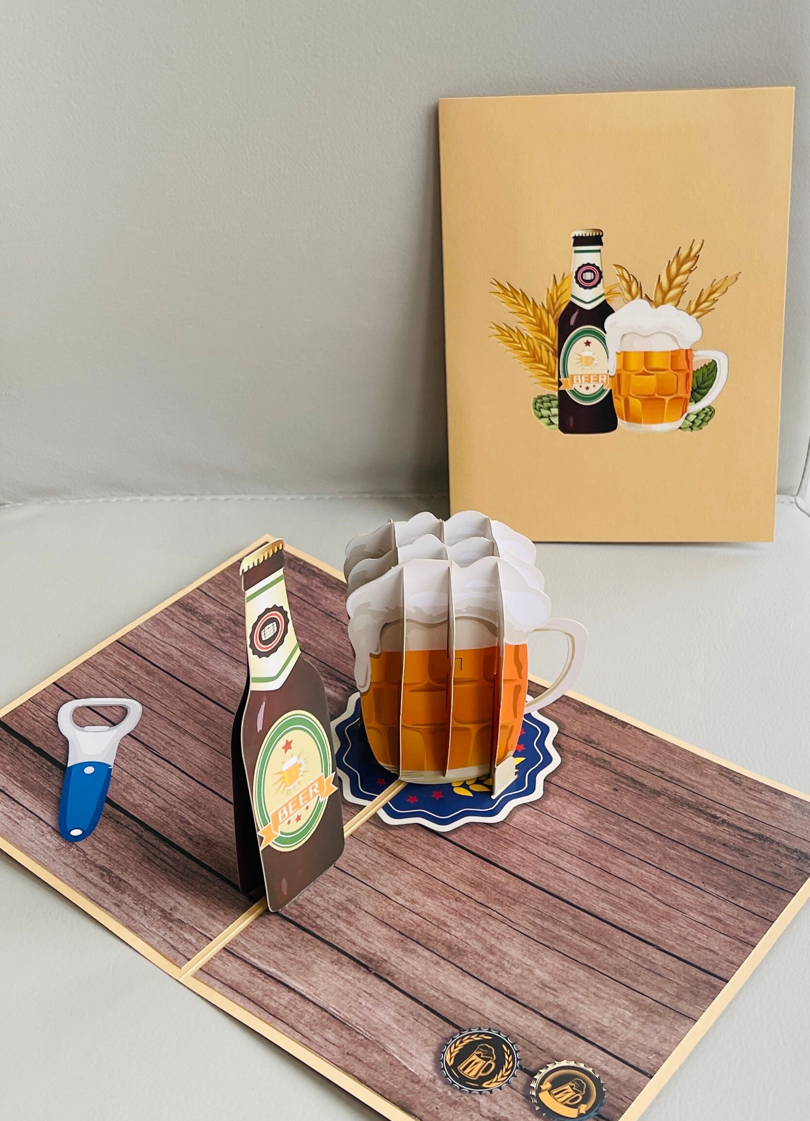 Beer Pop up 3D Card Birthday Fathers Day Love Hobby - Etsy UK