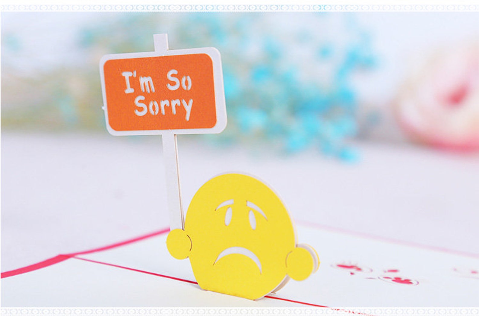 Sorry Pop Up 3D Card Special Occasions | Etsy