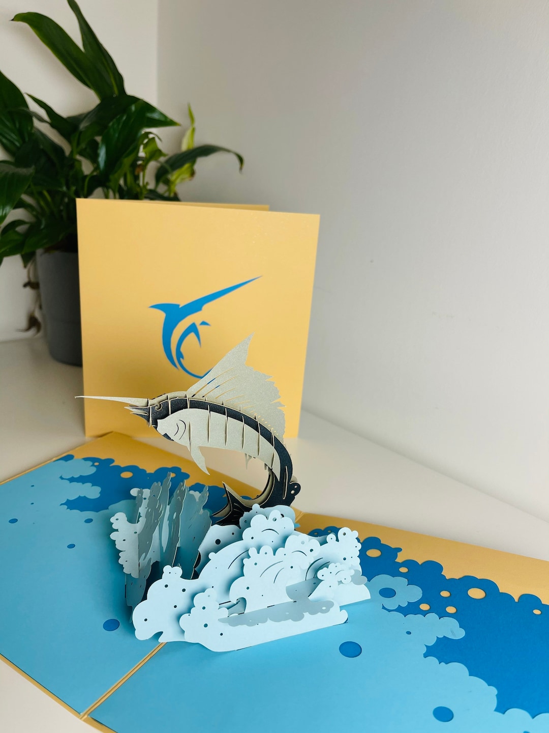 Swordfish Sailfish Marlin Fish Fastest Fish - Pop Up 3D Card Special ...