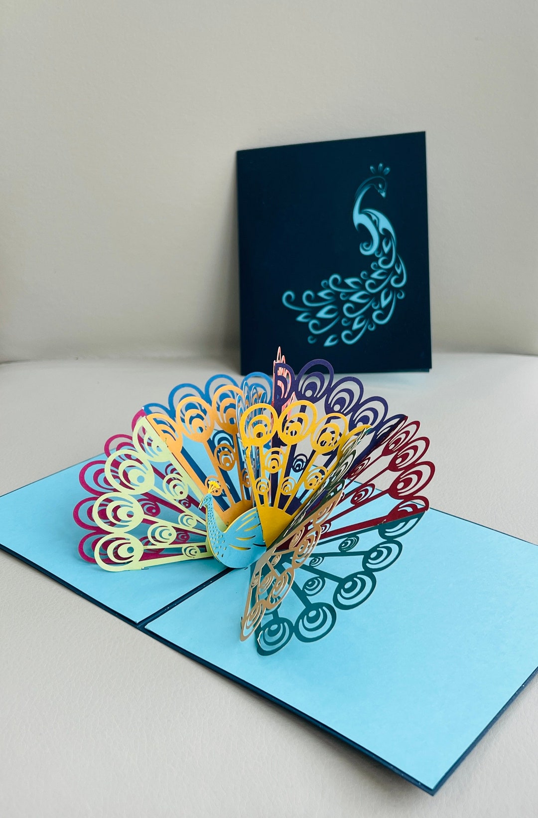 Peacock - Pop up 3D Card Special Occasion Birthday - Etsy