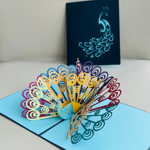 Peacock - Pop up 3D Card Special Occasion Birthday - Etsy