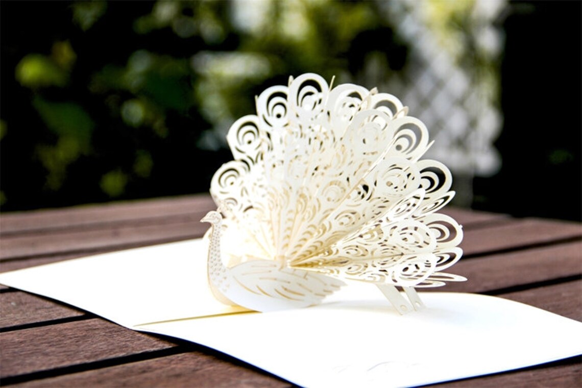 Peacock Pop up 3D Card Special Occasion Birthday - Etsy