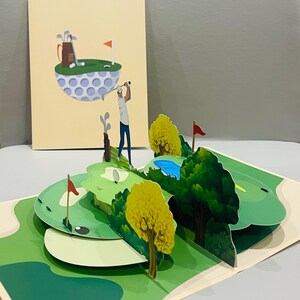 Golf - Pop up 3D Card Special Occasion Hobby Fun Birthday - Etsy UK