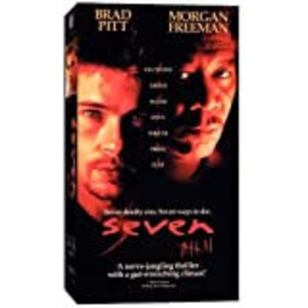 Seven VHS, 1996 Brad Pitt Morgan Freeman - Etsy
