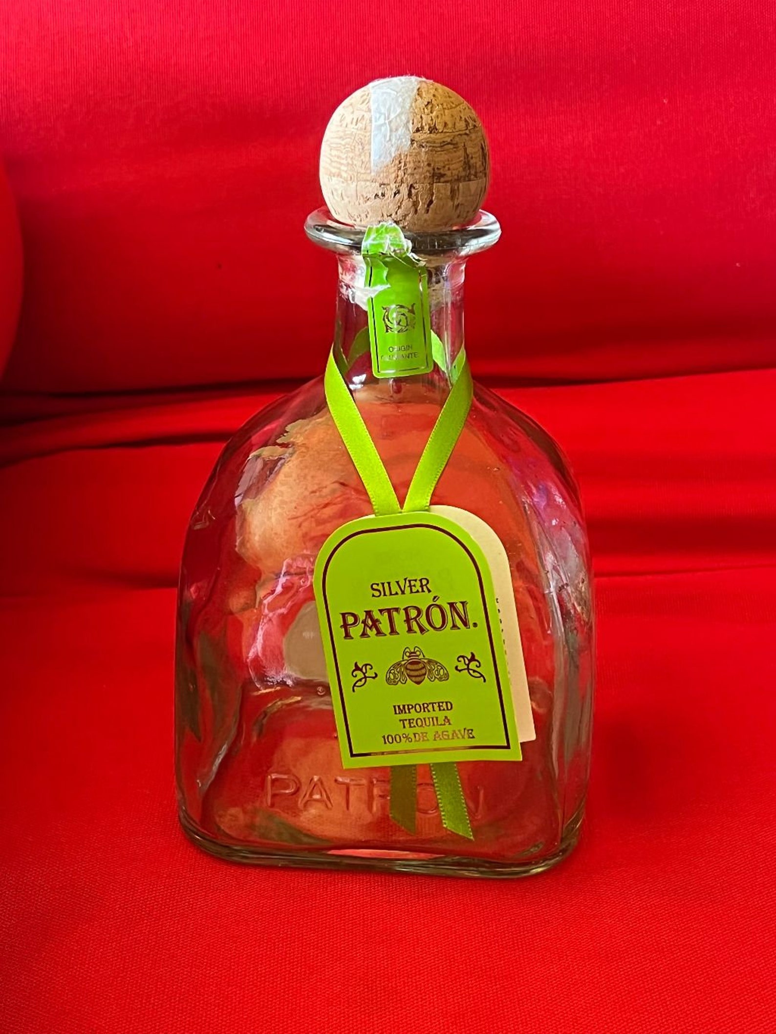 Patron Silver Tequila 100% De Agave 750ml Empty Bottle With Hang Tag - Etsy