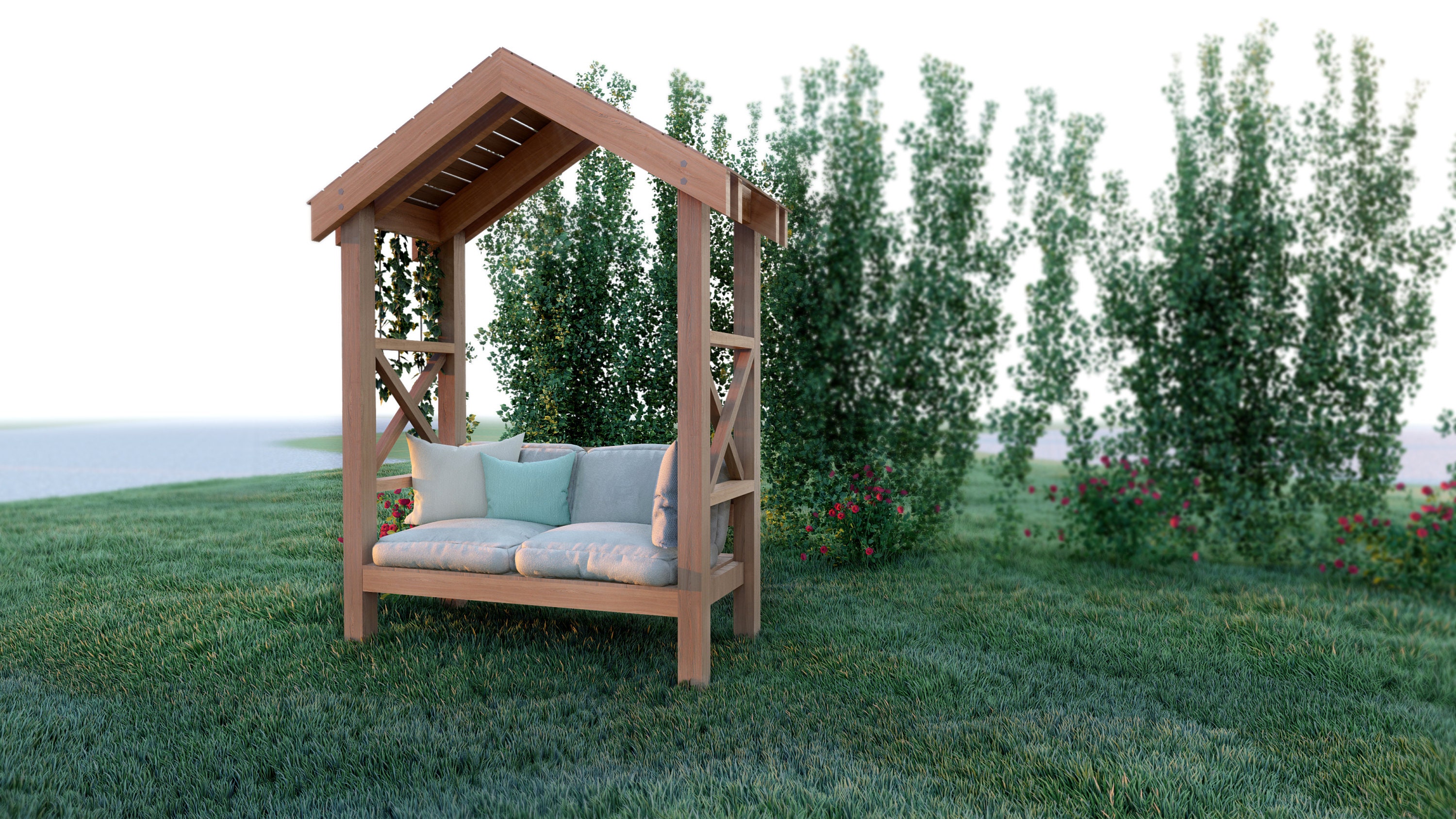 Arbor Bench Plans 36 X 68 / Step-by-step Instructions - Etsy