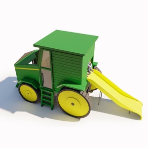 Tractor-shaped Playhouse PDF - Downloadable Plans for a Unique Kids ...