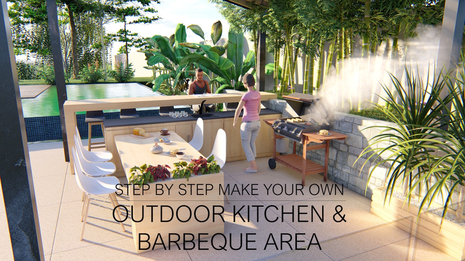 OUTDOOR KITCHEN Plans 12X13 Ft step by Step How to DIY It in | Etsy