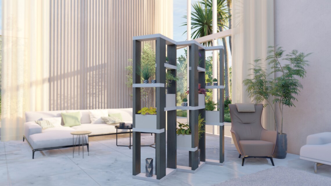 Partition Wall With Planters / 1 6 X 5 7 / Step-by-step - Etsy