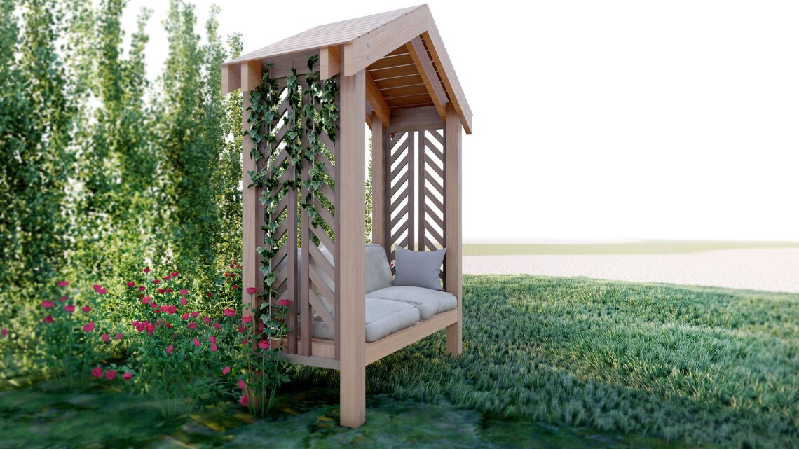 Arbor Bench Plans 3 X 5 8 / Step-by-step Instructions - Etsy