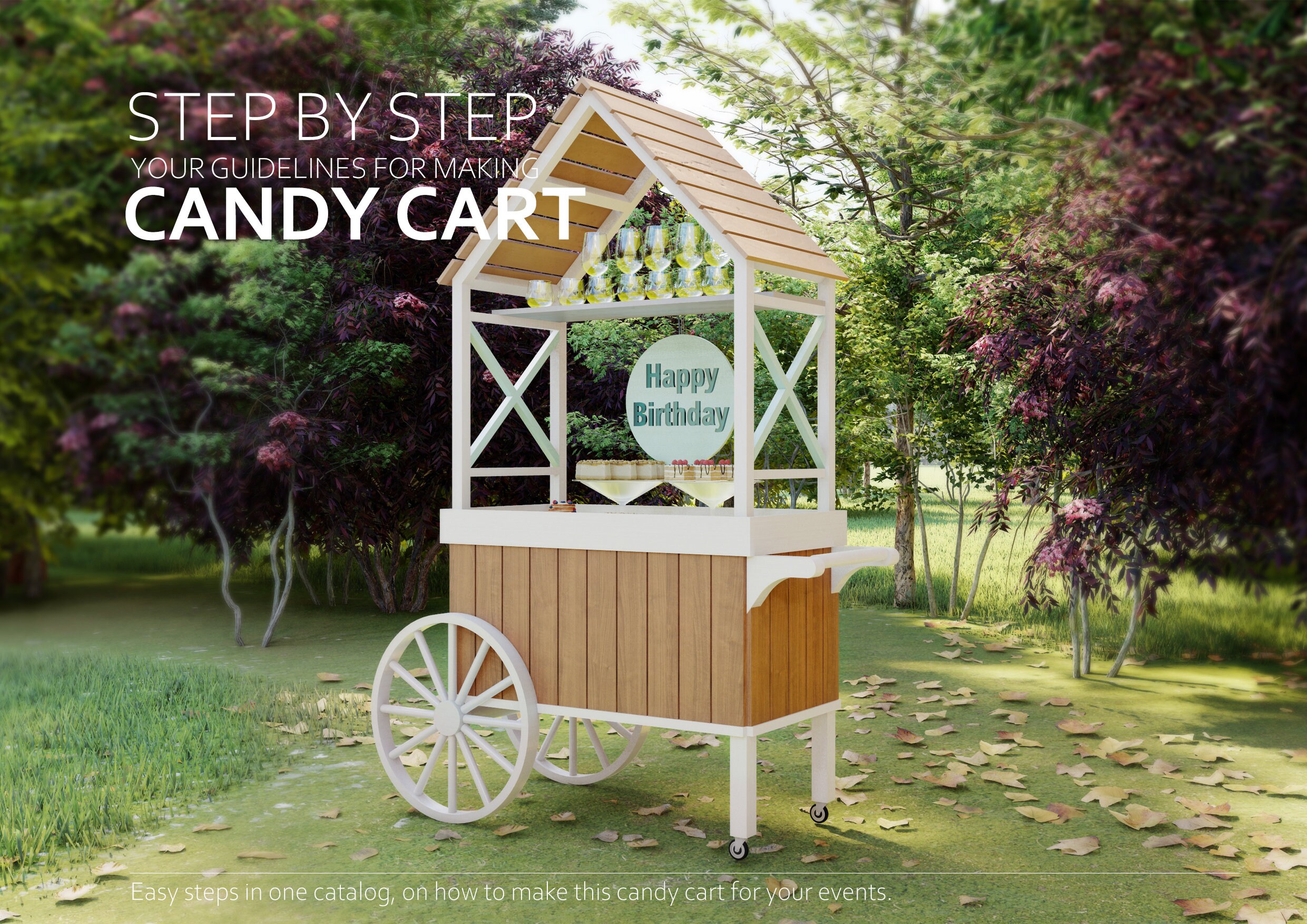 Candy Cart Plans / 25 X60 / Step-by-step Instructions - Etsy