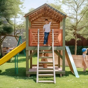Kids' Active Play Playhouse Plans - Slide & Ramp - Digital Download - Etsy