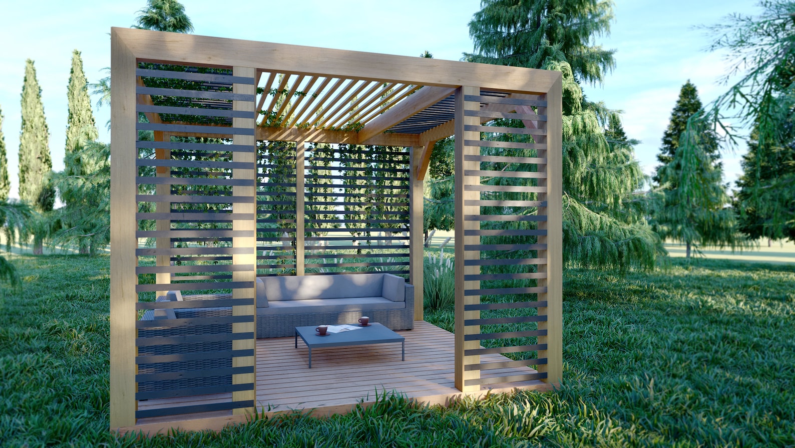 MODERN PERGOLA Plans 12' X 12' Step-by-step - Etsy