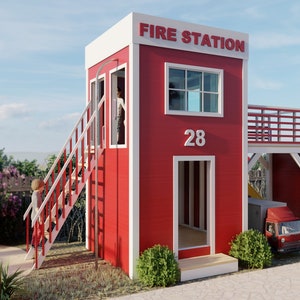Firehouse Playhouse PDF - Downloadable Plans for a Backyard Fire ...