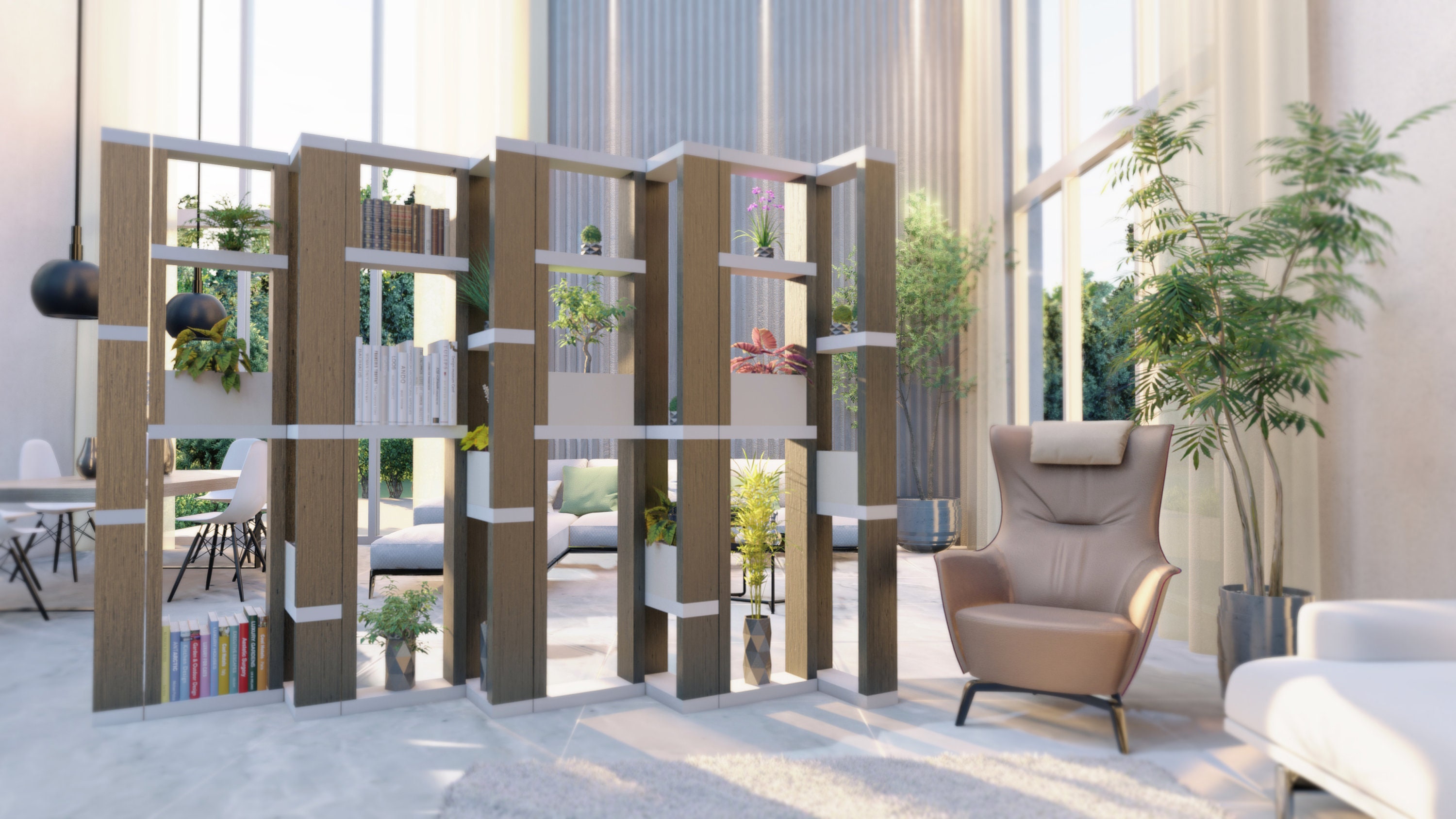 Partition Wall With Planters / 1 6 X 5 7 / Step-by-step - Etsy UK