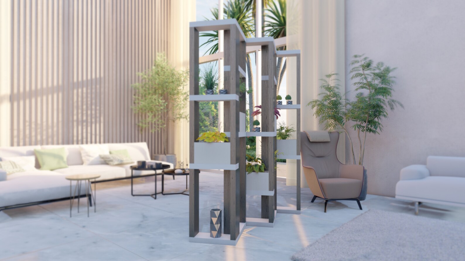 Partition Wall With Planters / 1 6 X 5 7 / Step-by-step - Etsy