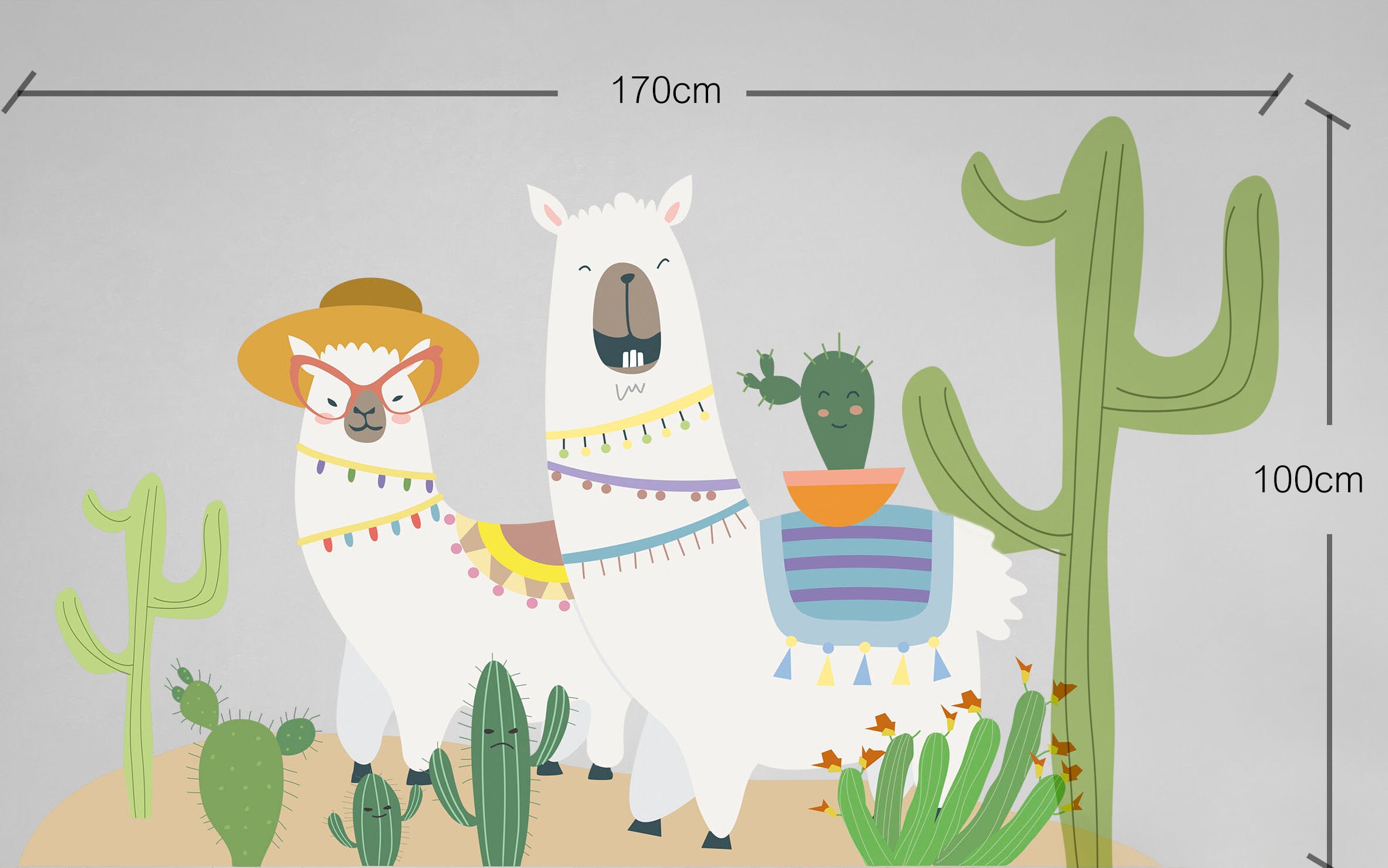 WALL DECAL Print / Llama Couple Wall Print Digital Download - Etsy