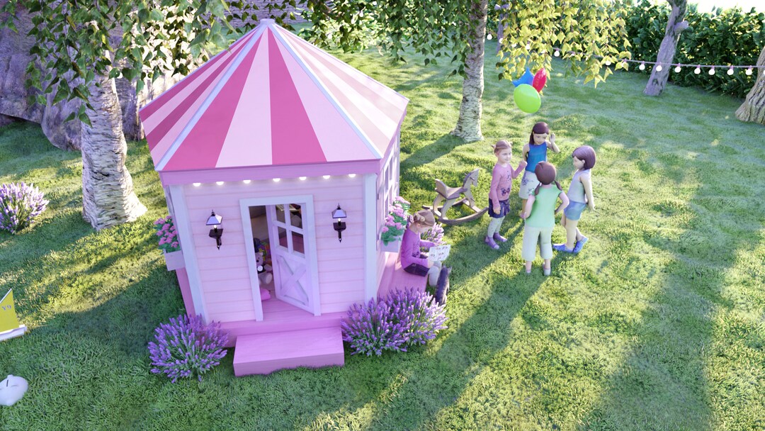 Pink Pentagonal Playhouse - Perfect for Little Princesses - Download ...