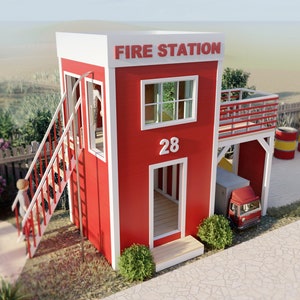 Firehouse Playhouse PDF - Downloadable Plans for a Backyard Fire ...