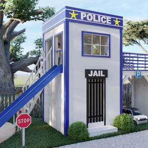 Playhouse Plans- Kids Police Station - Digital Download - Etsy