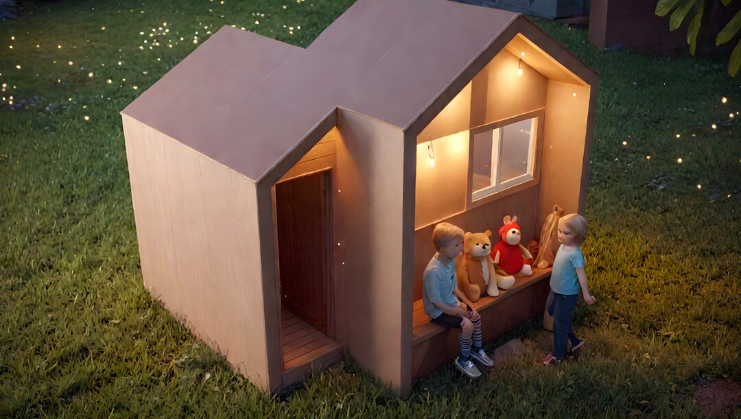 Playhouse Plans, Double A-frame Playhouse, Step-by-step Instructions ...