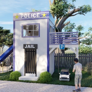 Playhouse Plans- Kids Police Station - Digital Download - Etsy