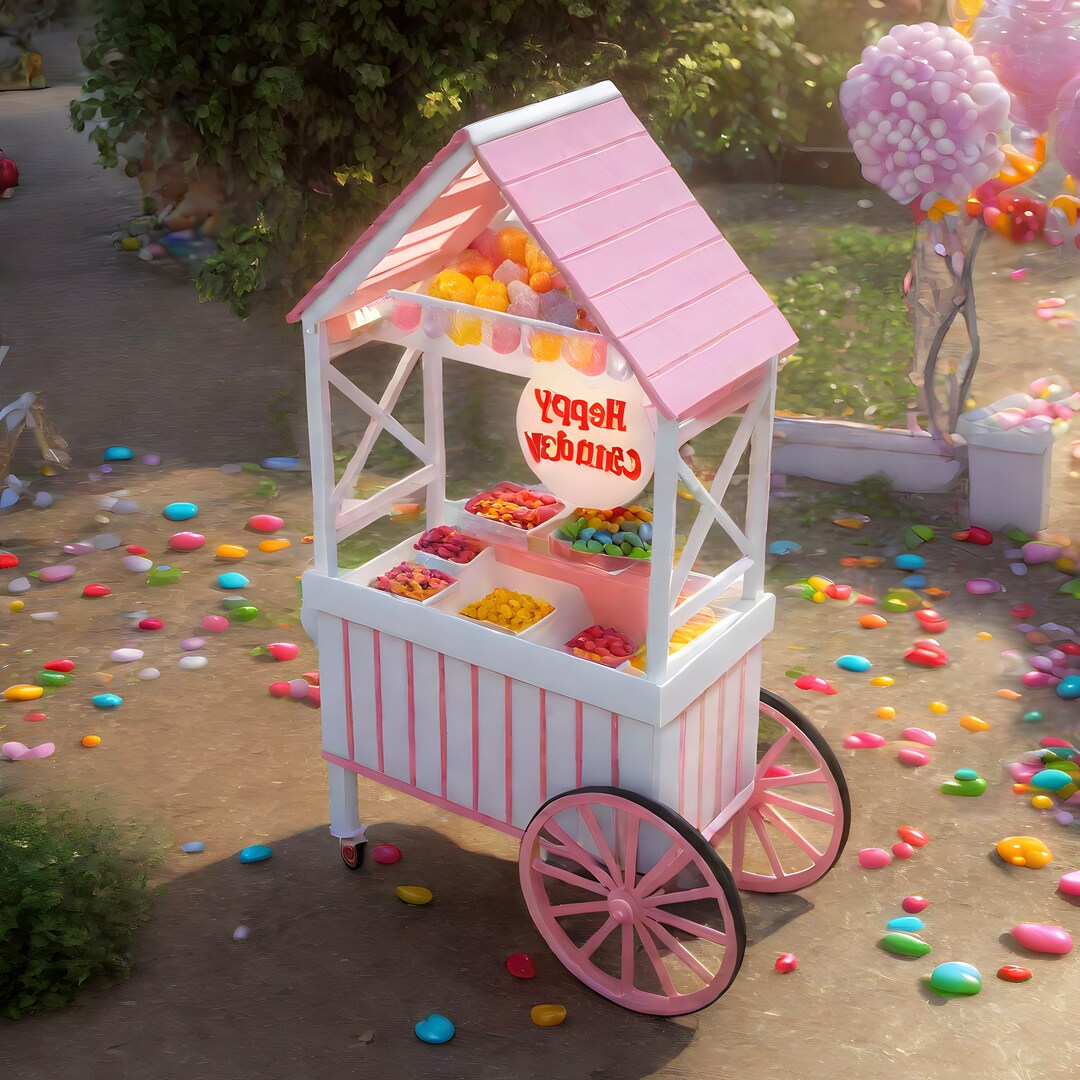 Candy Cart Plans, 25 X60”, Step-by-step Instructions, Digital Download ...