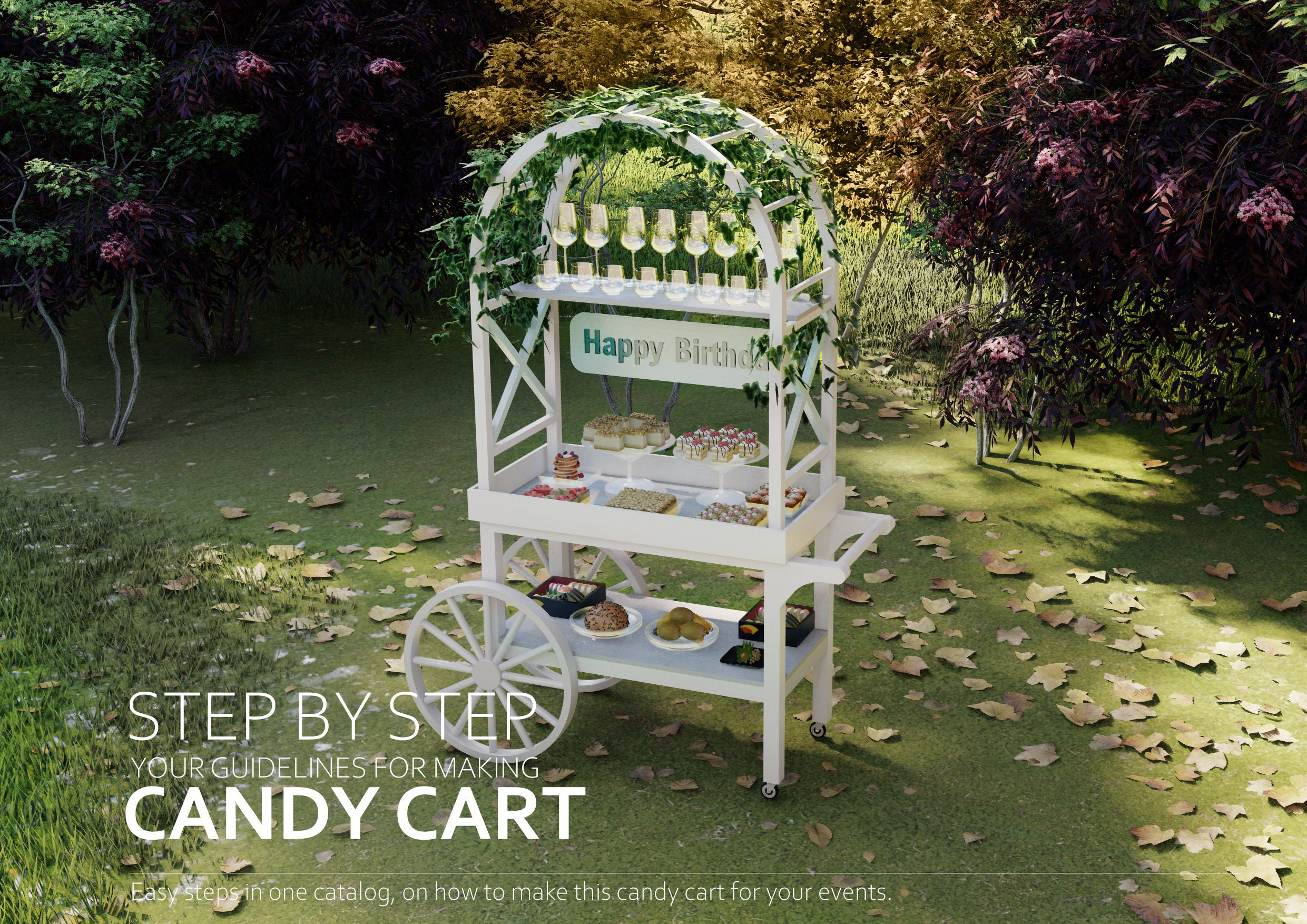 Candy Cart Plans / 25 X60 / Step-by-step Instructions - Etsy