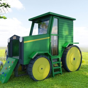 Tractor-shaped Playhouse PDF - Downloadable Plans for a Unique Kids ...