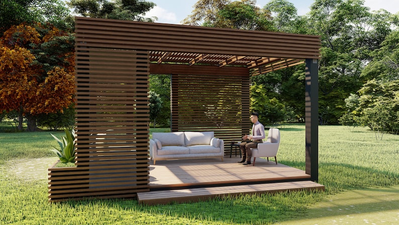 PERGOLA PLANS 12 X 16 Ft / Step-by-step Instructions digital - Etsy