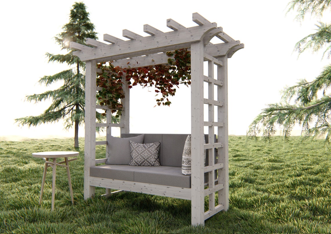 ARBOR BENCH PLANS 36 X 68 / Seat for Outdoor Garden With - Etsy