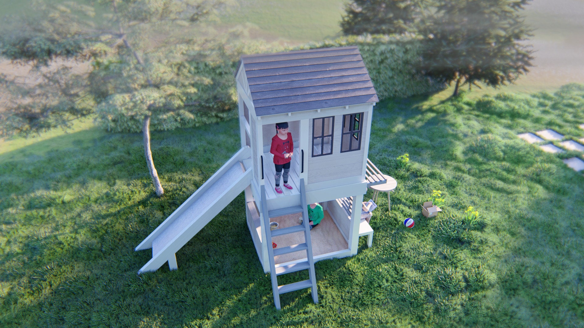 Two Story Playhouse Plans